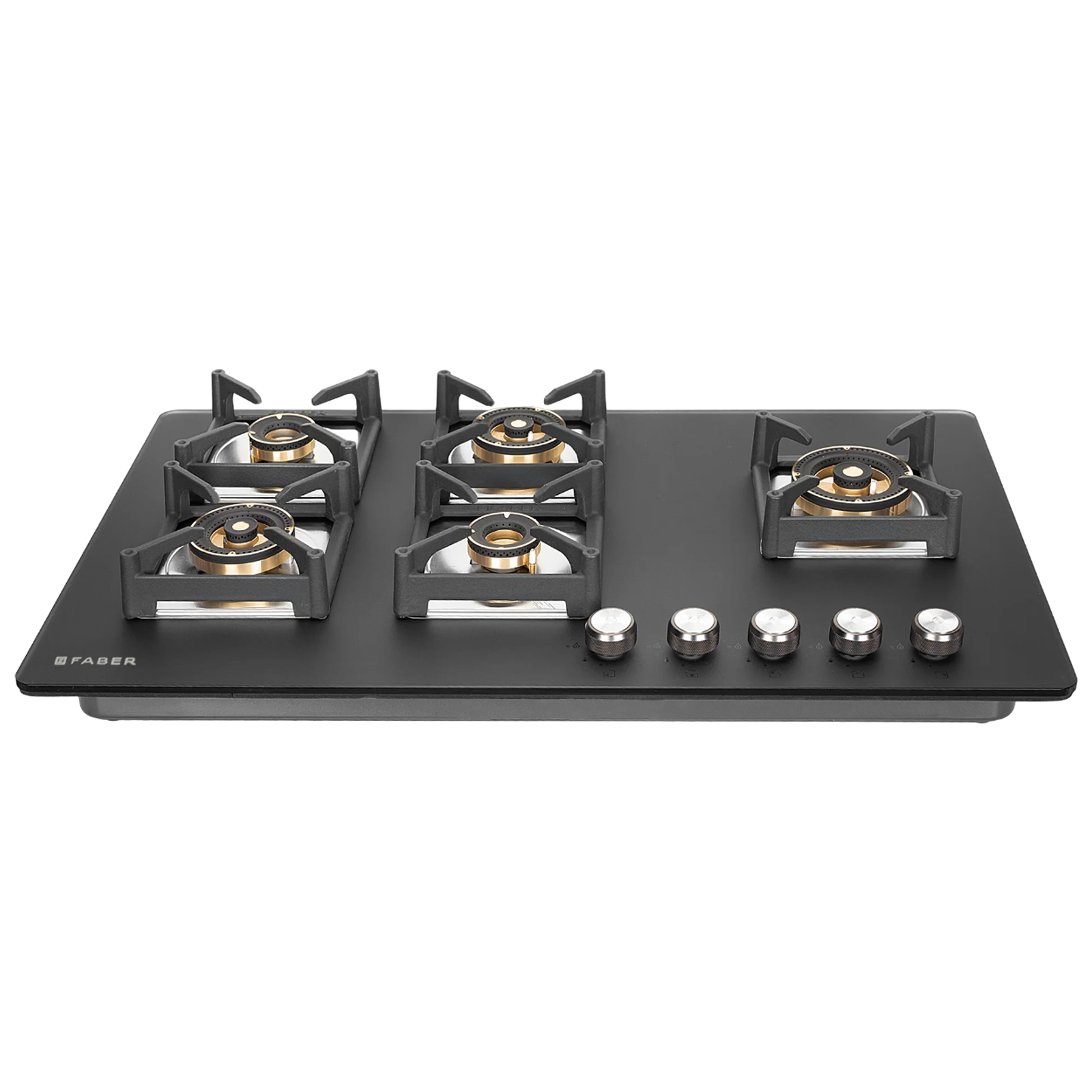 Buy FABER BELLA HT 905 BR AI FFD Glass Top 5 Burner Automatic Hob Flame Failure Device Black Online Croma